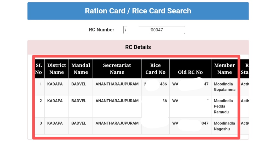 Andhra Pradesh Check Ration Card Details Online - 2025