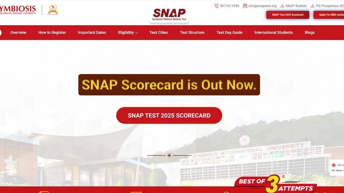 SNAP Result 2025: SNAP Result at snaptest.org
